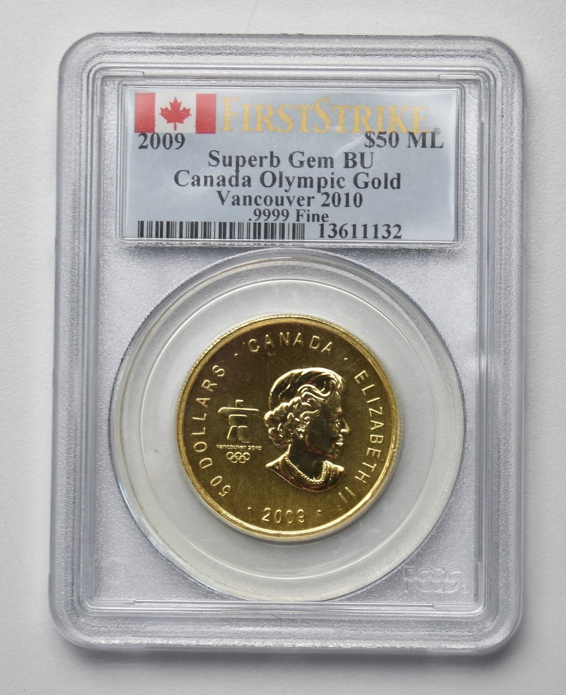 Kanada 50 Dollars 2009 Goldmünze Olympiade Vancouver 2010