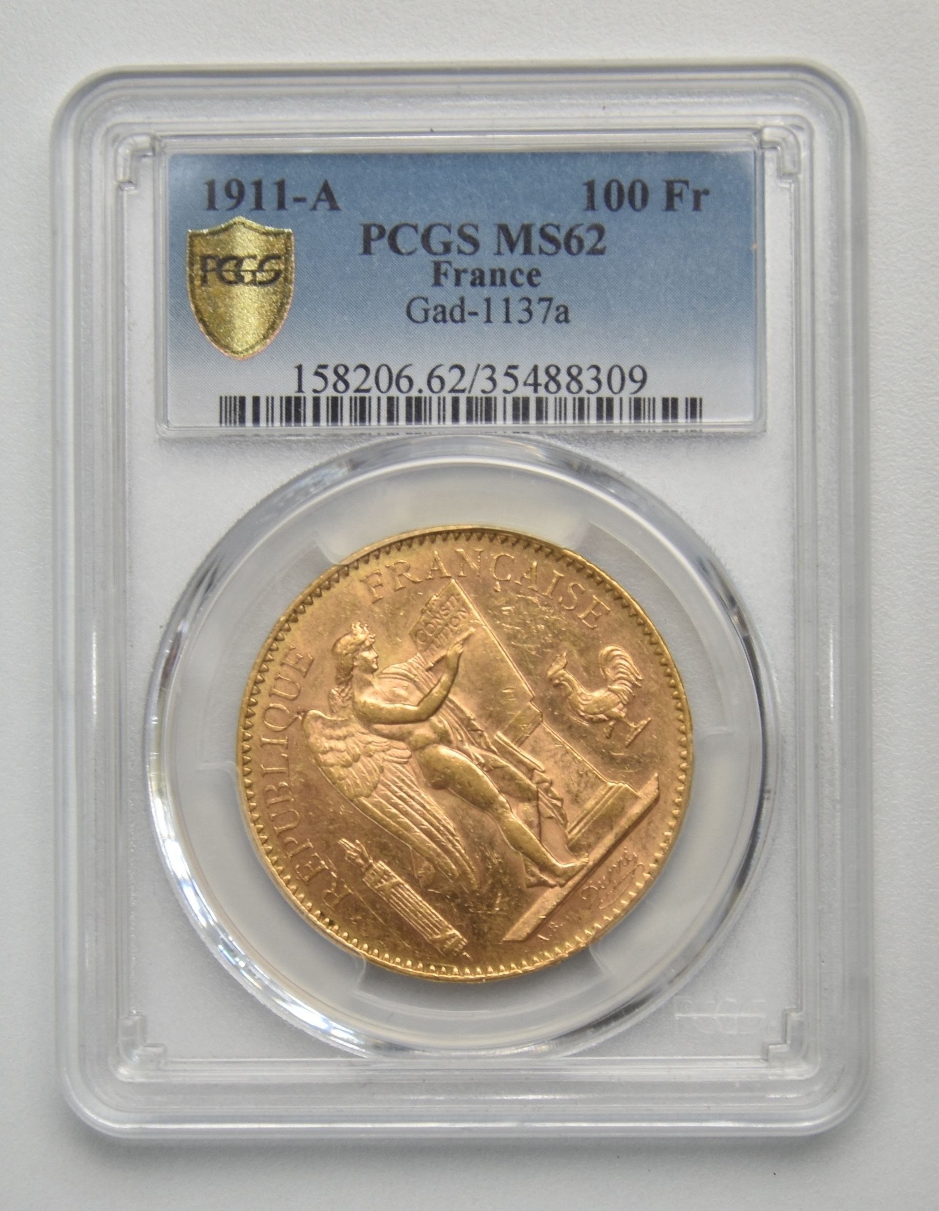 Frankreich 100 Francs 1911 A Stehender Engel Goldmünze