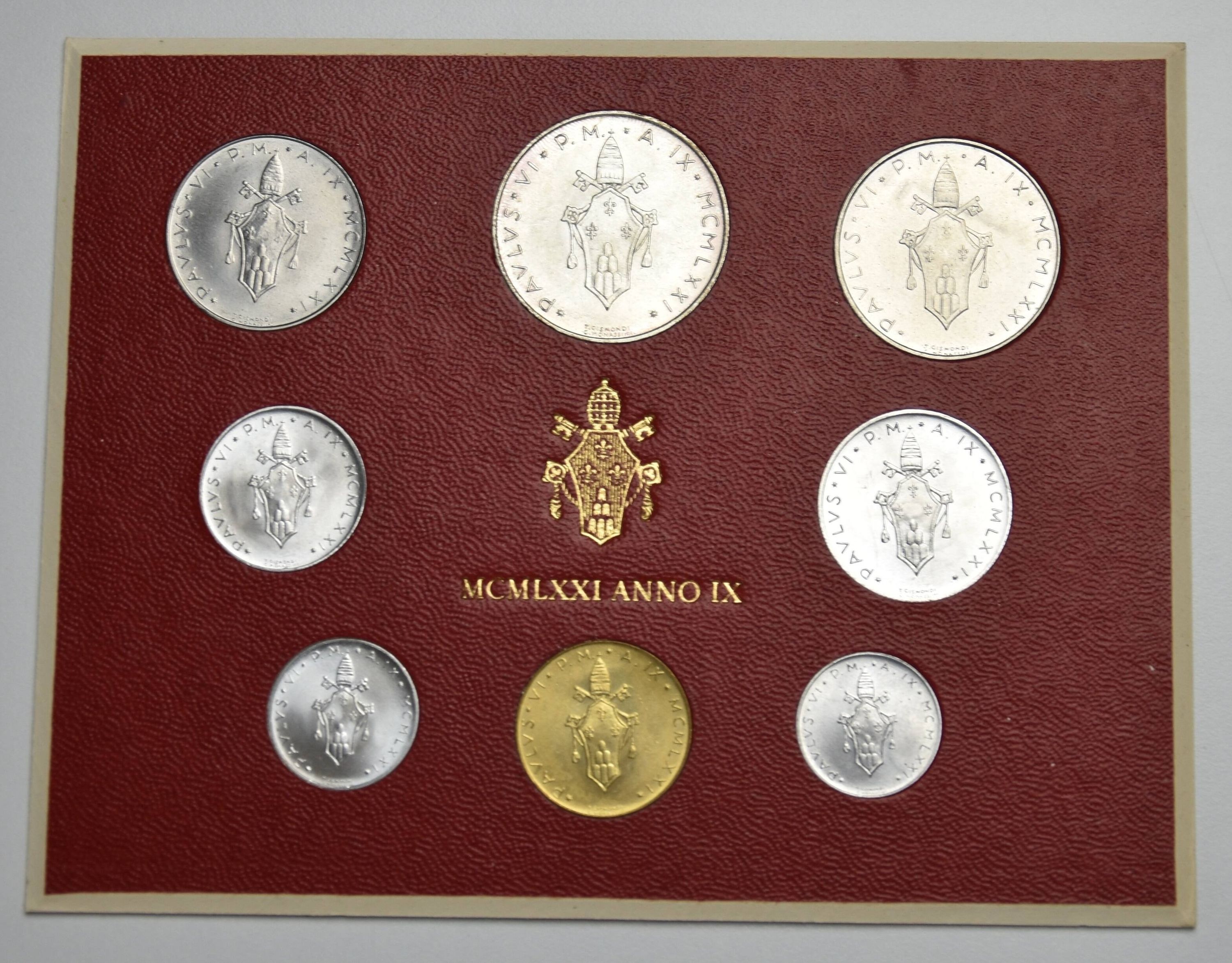 Vatikan Münzset 1976 Papst Paul VI Anno XIV (1963 - 1978)