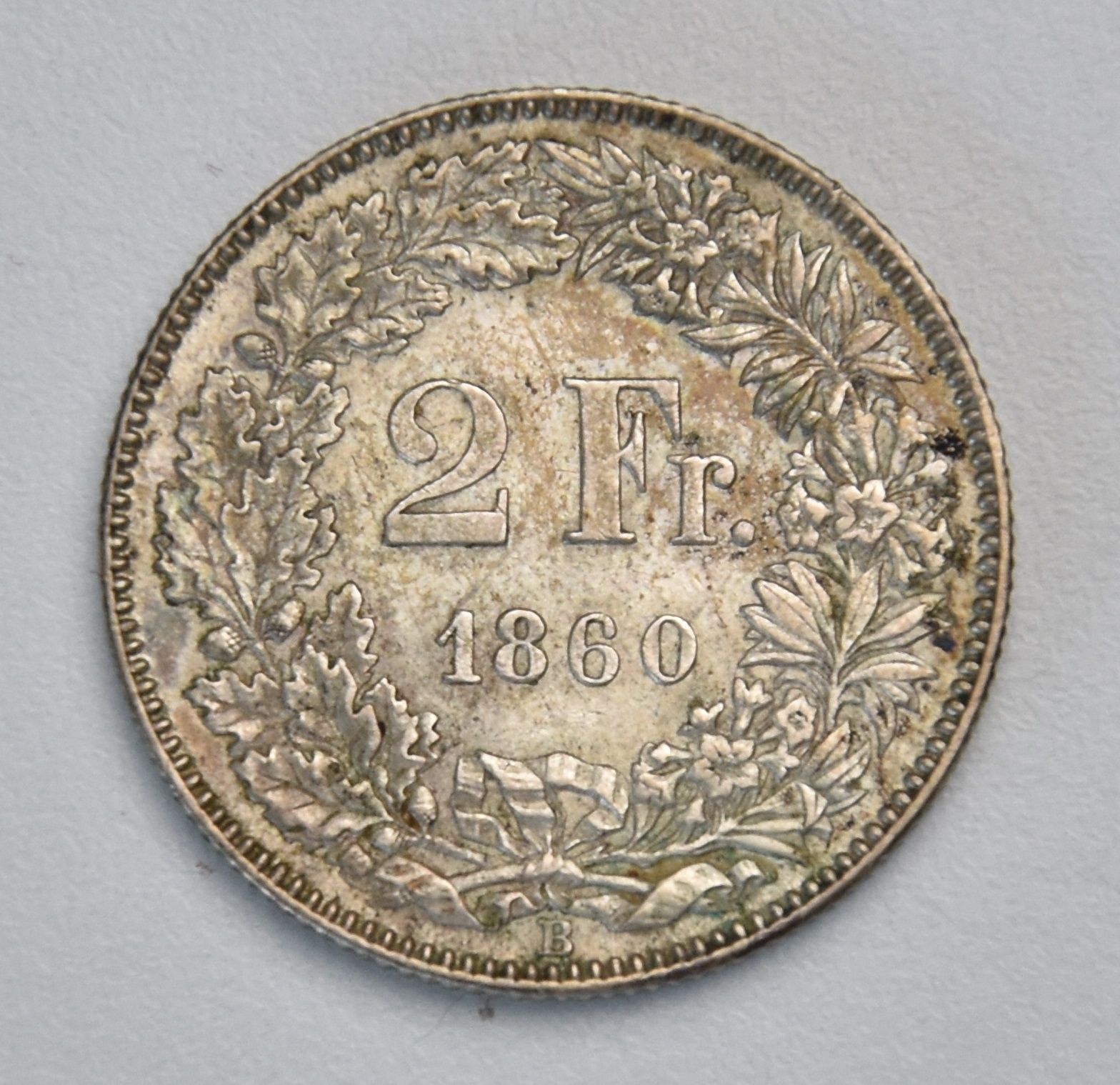 Schweiz 2 Franken - 1860 B (sitzende Helvetia)